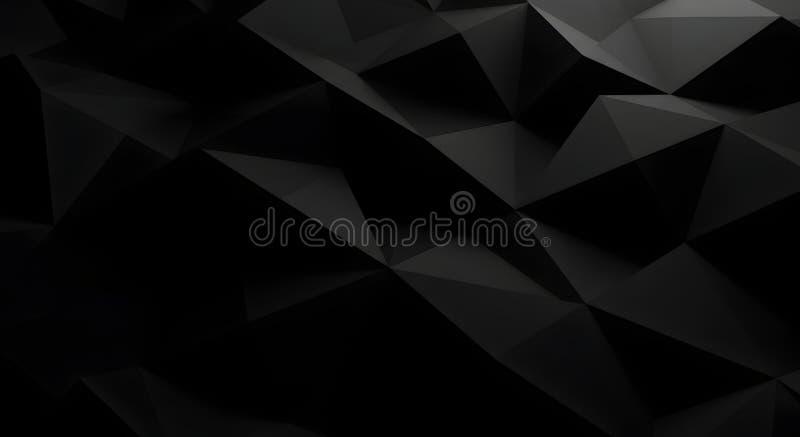Black Polygon Low Poly Abstract Background Stock Illustration ...