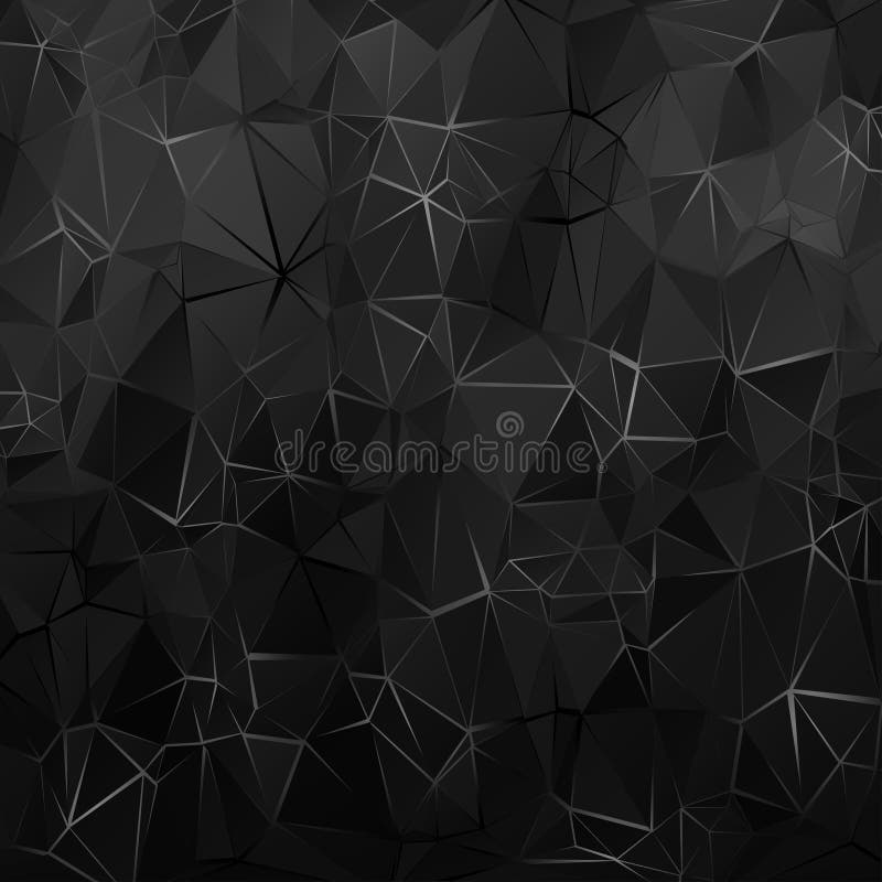 Black Polygonal Banner Background Stock Vector - Illustration of stroke ...