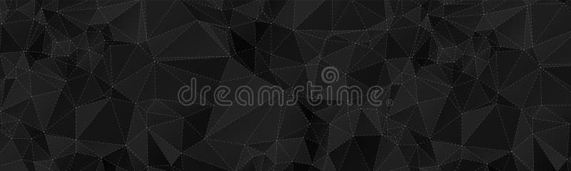 Black Polygonal Banner Background Stock Vector - Illustration of stroke ...