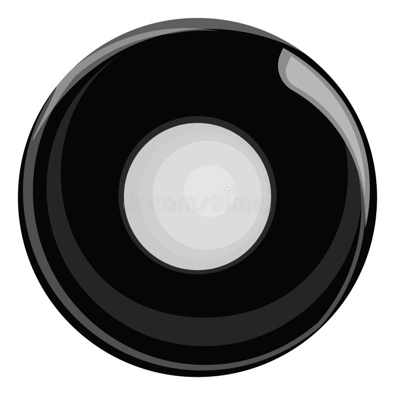 Black pool ball, icon stock vector. Illustration of play - 262388088
