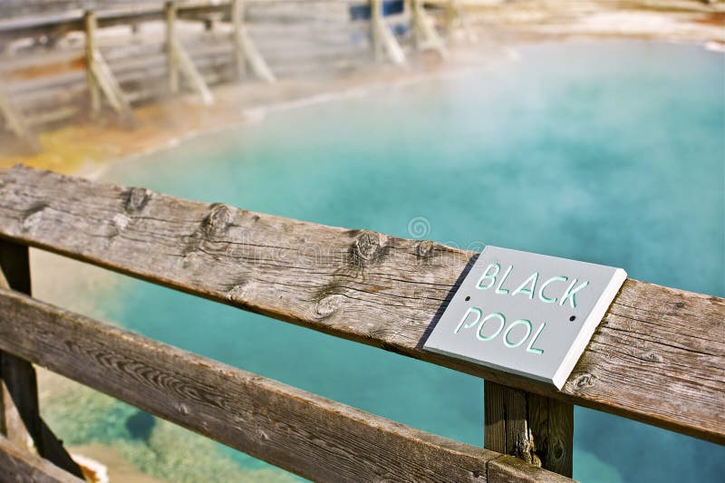 Black Pool Yellowstone stock photo. Image of hazards - 27876154