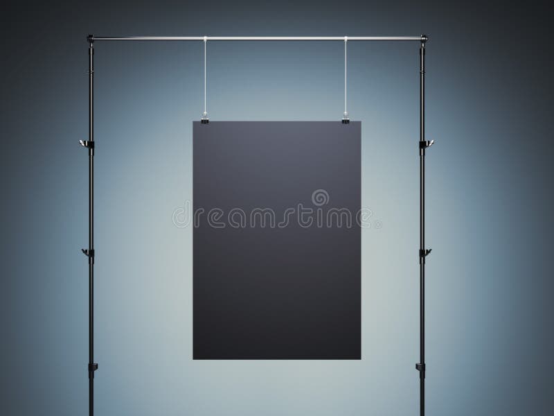 Black poster hanging stock illustration. Illustration of poster - 69847431