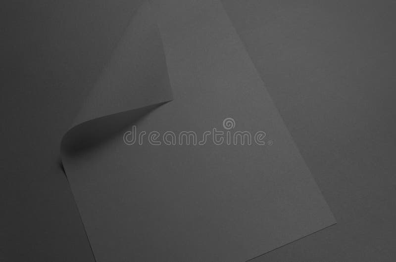 Black A3 Poster Mock-Up - Folded Corner Stock Photo - Image of clean ...