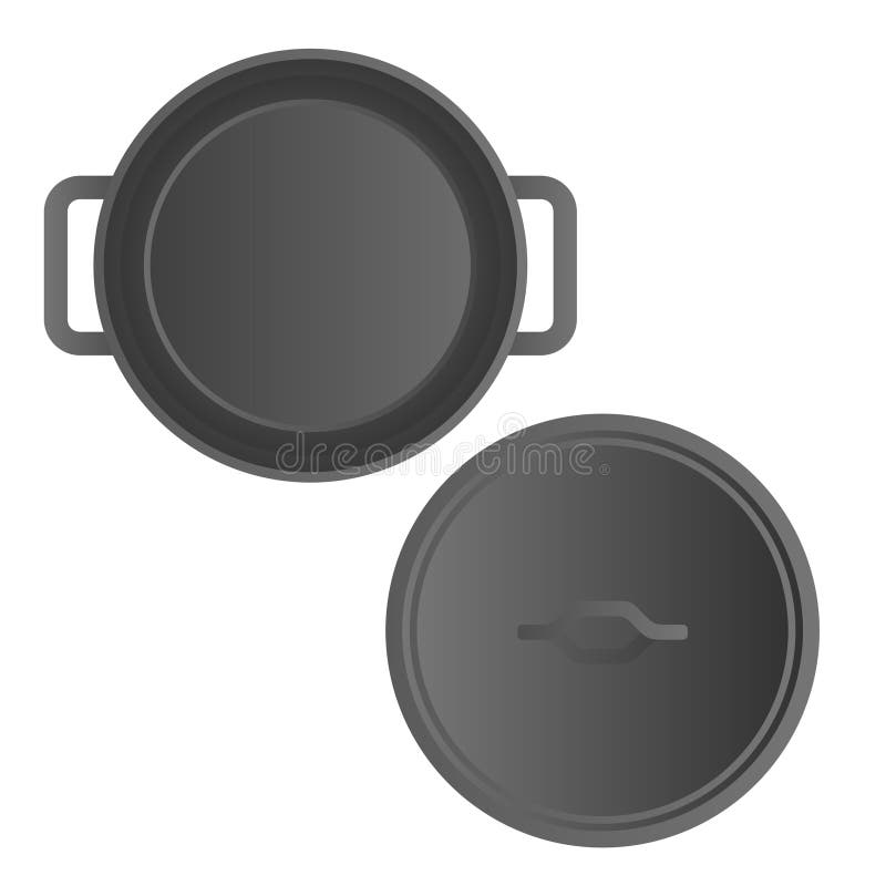Black Pot Cooking Utensils Vector Stock Vector - Illustration of eatery ...