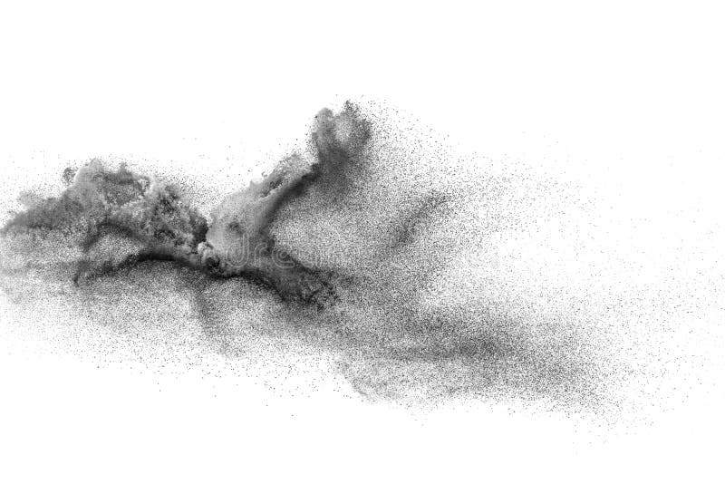 Black Powder Explosion Against White Background.T Stock Photo - Image ...