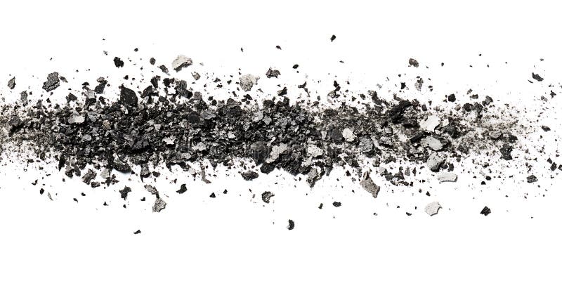 Black Powder Explosion Isolated on White Background Stock Illustration ...