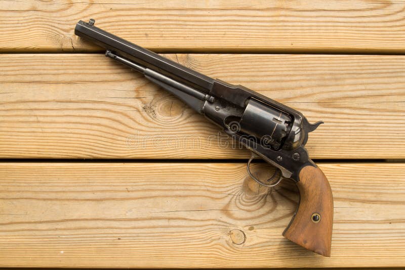 Black powder revolver stock image. Image of handle, vintage - 70396297