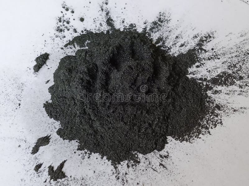 Black Powder on a White Paper Stock Photo - Image of iron, black: 245807112