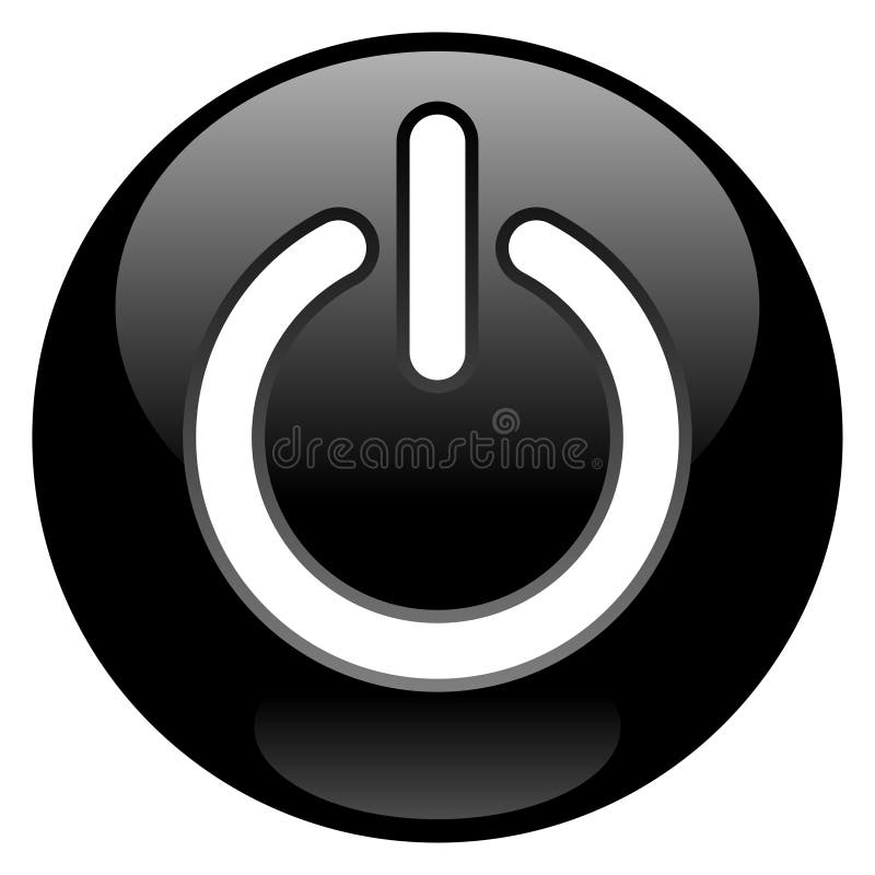 Black Power Button stock vector. Illustration of internet - 12721773 Black Power Button stock vector. Illustration of internet - 12721773