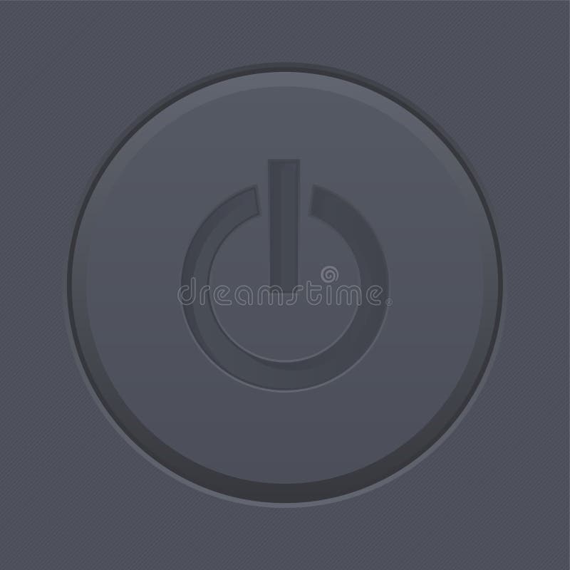 Black Power Button. Switch on and Off Stock Vector - Illustration of ...