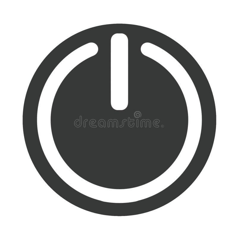 Black power button symbol stock illustration. Illustration of cartoon ...