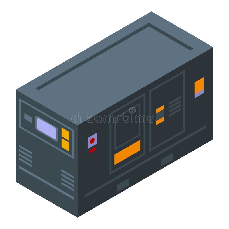 Black Power Generator Icon Isometric Vector. Energy Machine Stock ... Black Power Generator Icon Isometric Vector. Energy Machine Stock ...