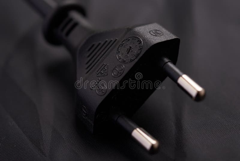 Black power plug stock image. Image of white, voltage - 80818175