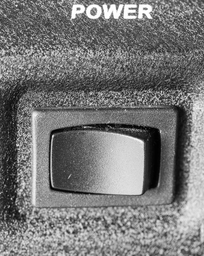 Black Power Switch. Electrical Equipment Stock Image - Image of white ...