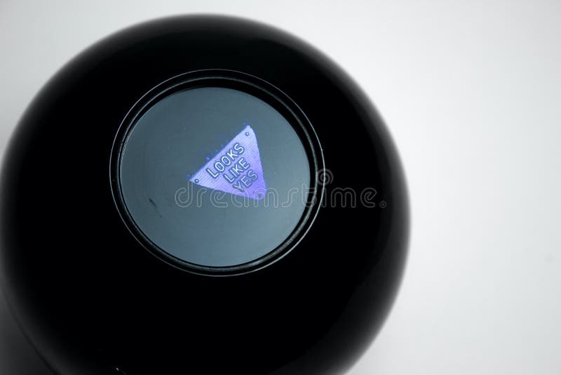 Black Prediction Ball for Decision Making Stock Photo - Image of advice ...