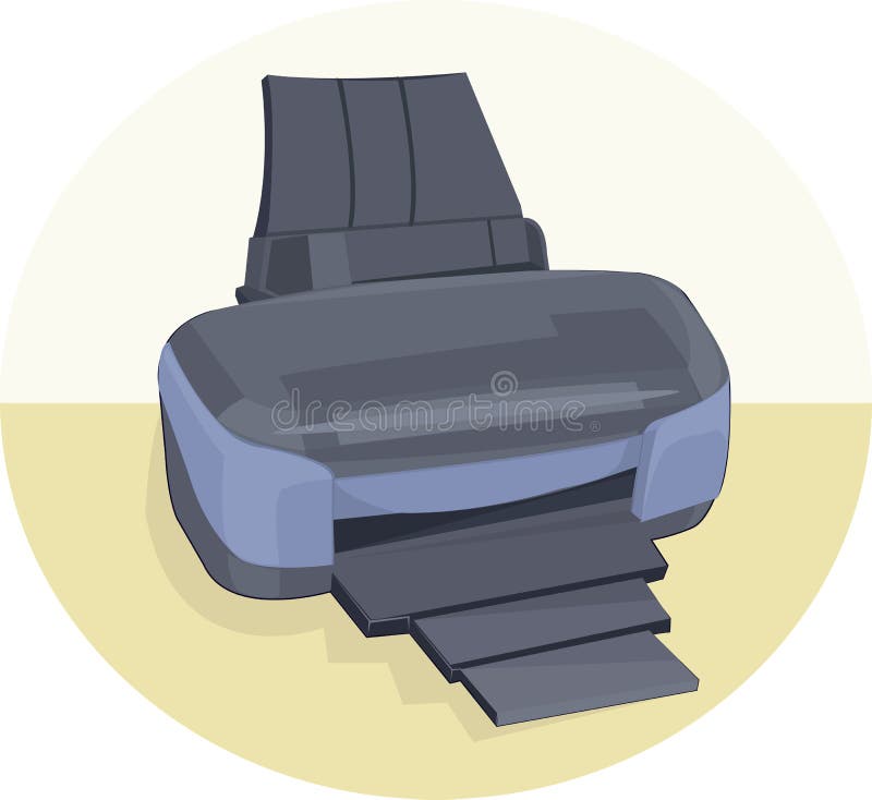 InkJet Printer stock vector. Illustration of peripheral - 18730832