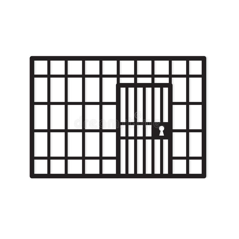 Black prison bars icon stock vector. Illustration of metal - 188399350