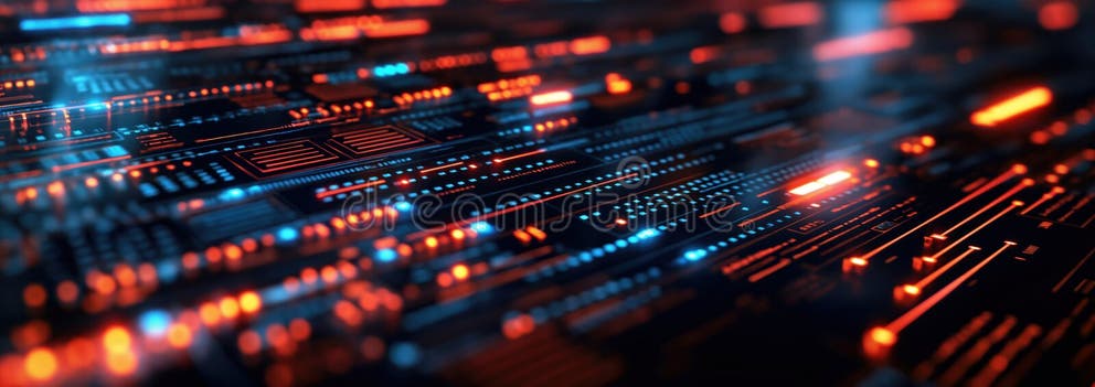 Black Program Code Data Stream on Computer Stock Illustration ...