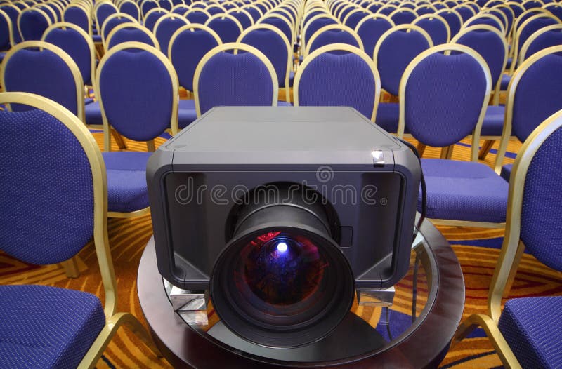 Black Projector on a Table. Stock Photo - Image of sofa, audiovisual ...