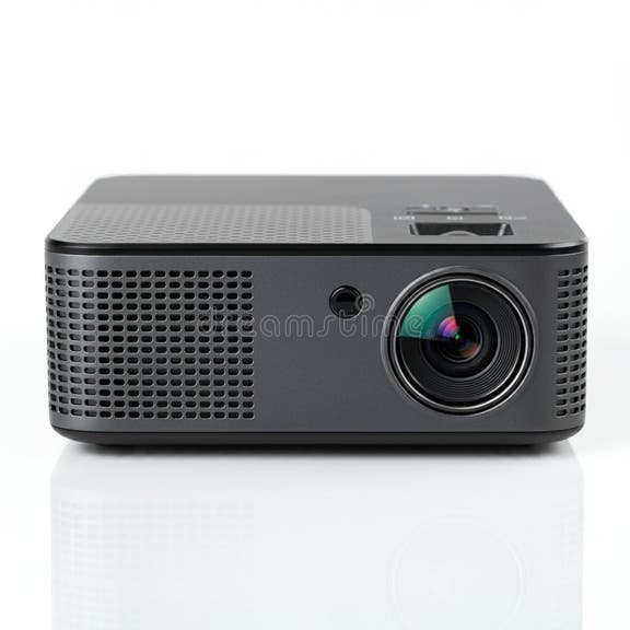 Black Projector with a Rectangular Shape and Rounded Edges. it Features ...