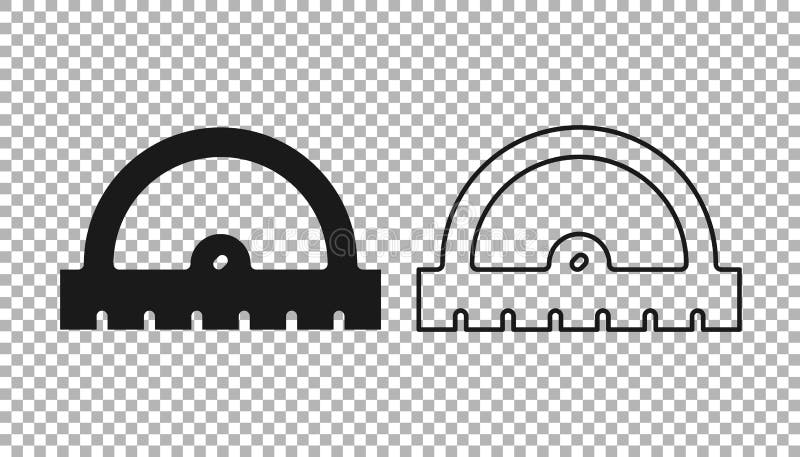Black Protractor Grid for Measuring Degrees Icon Isolated on ...