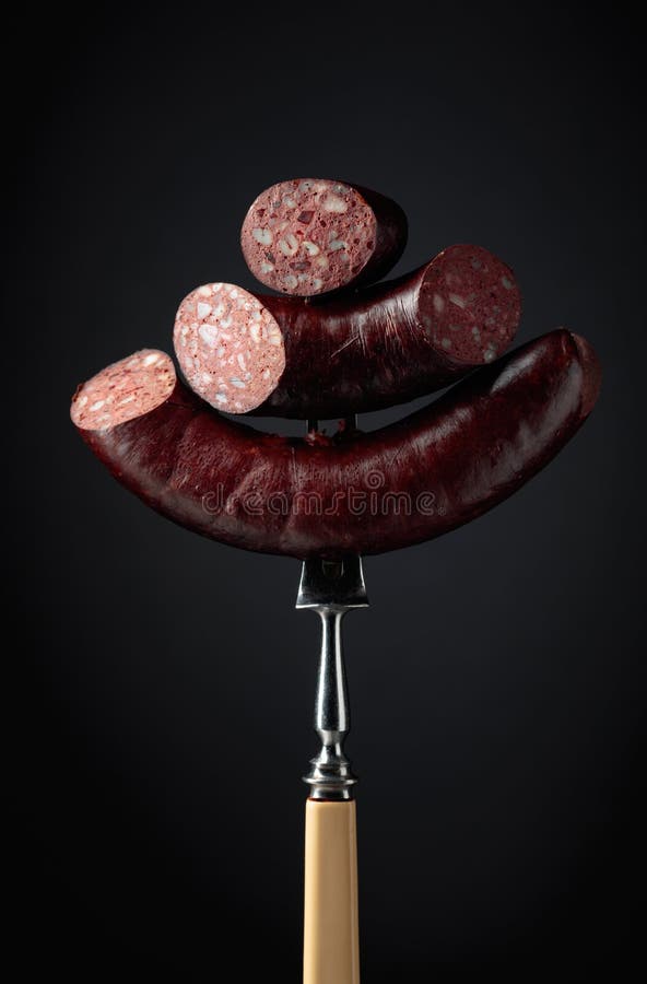 Black Pudding or Blood Sausage Stock Image - Image of meat, dinner ...