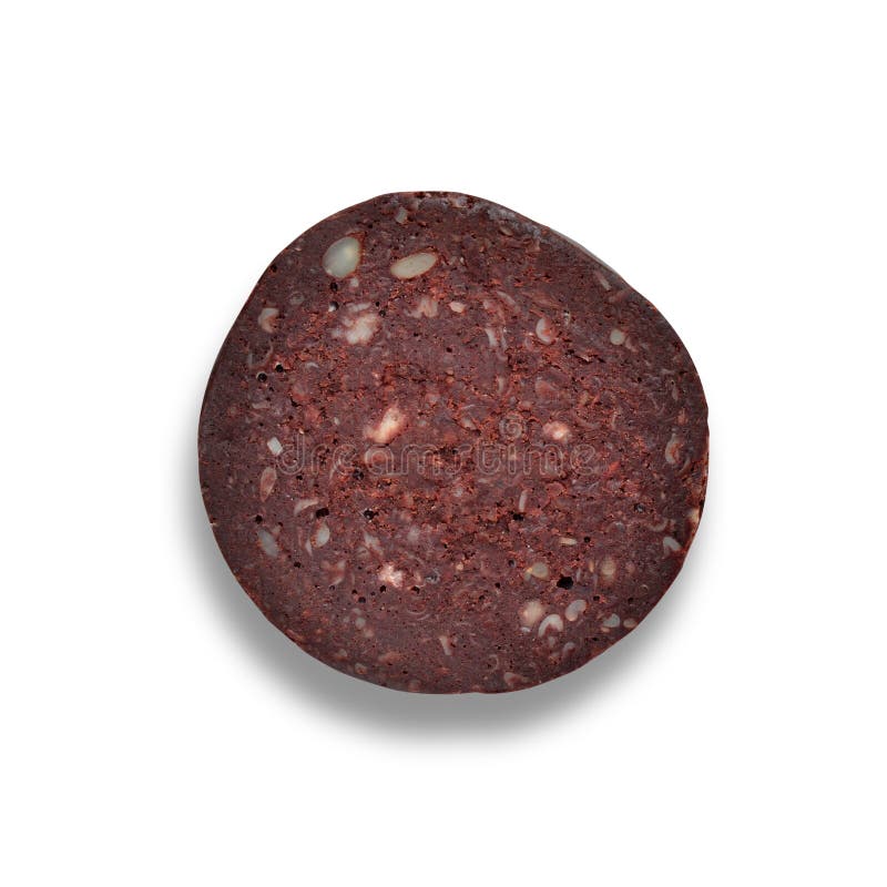 Black Pudding Blood Sausage Slice Stock Photo - Image of offal, sausage ...