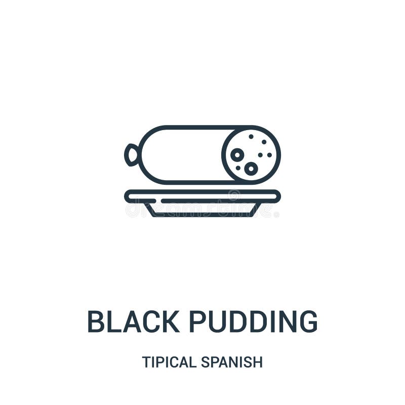 Black Pudding Icon Vector from Tipical Spanish Collection. Thin Line ...