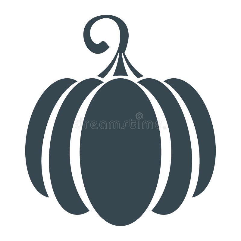 Black pumpkin icon stock vector. Illustration of isolated - 98278766