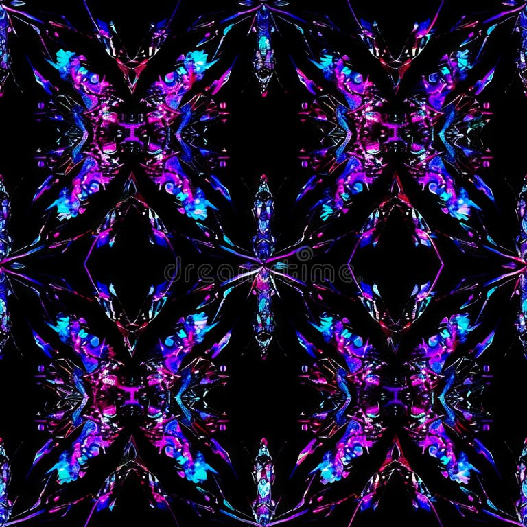 A Black and Purple Pattern with a Butterfly Stock Image - Image of ...