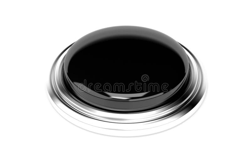 Black Push Button. Alarm Sign, Top View Stock Illustration ...