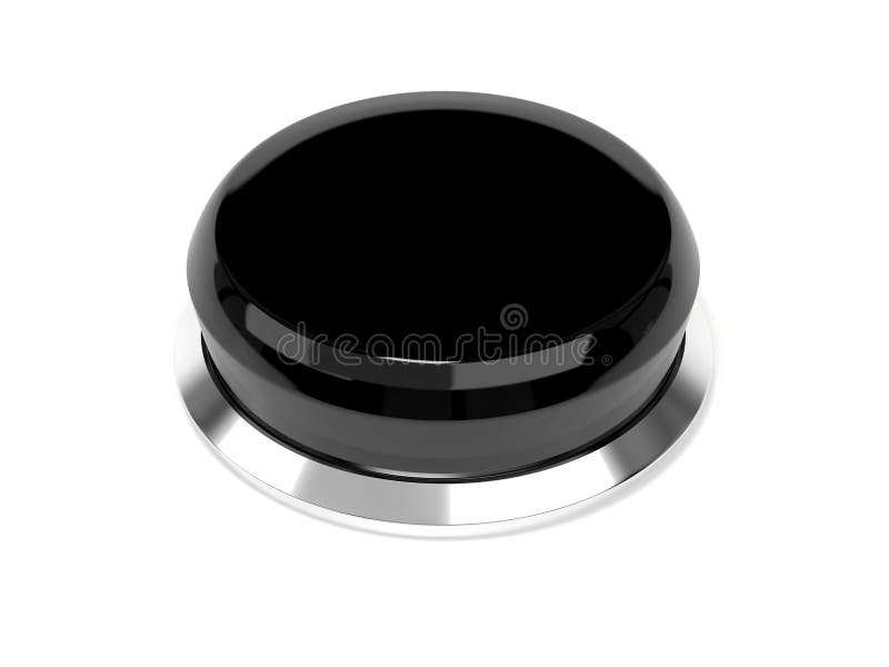 Black Push Button. Alarm Sign, Top View Stock Illustration ...