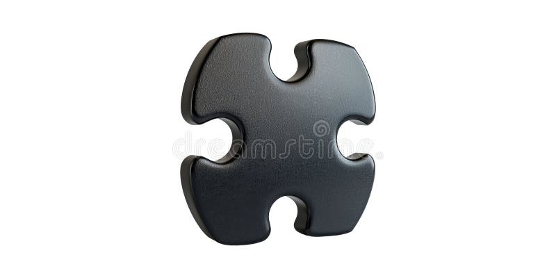 Black Puzzle Piece. Symbol of Problem Solving and Strategic Thinking ...