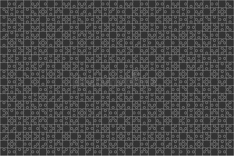 Black Puzzles Pieces Jigsaw - Vector Background. Stock Vector ...