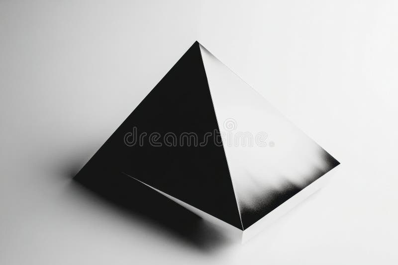Abstract Black Pyramid Architecture Minimalist Design Stock Photos ...