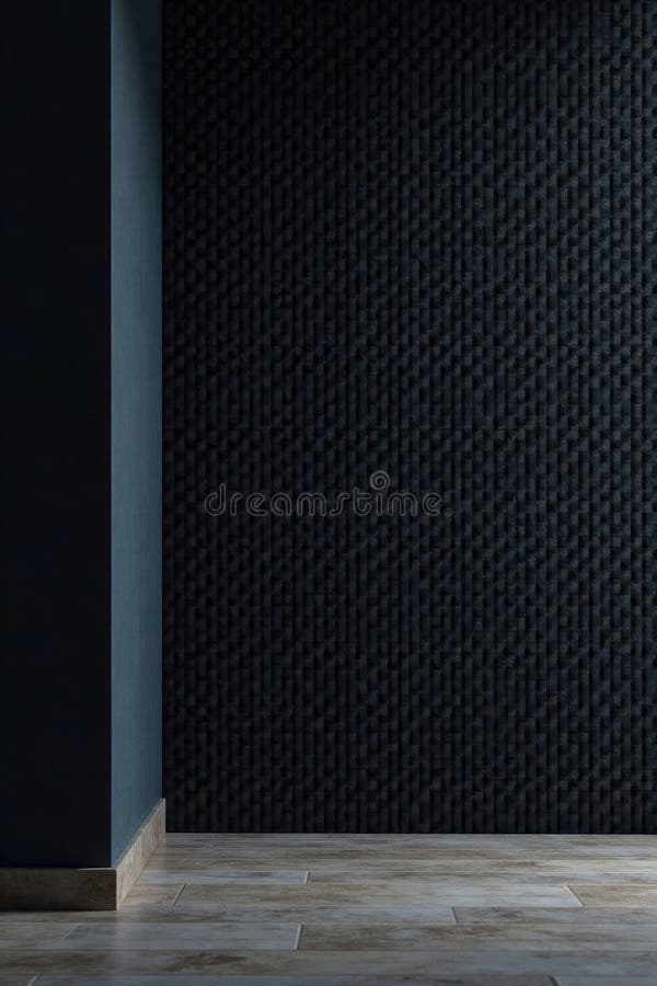 Black Pyramid Soundproofing Foam on Textured Wall , Studio, Acoustic ...