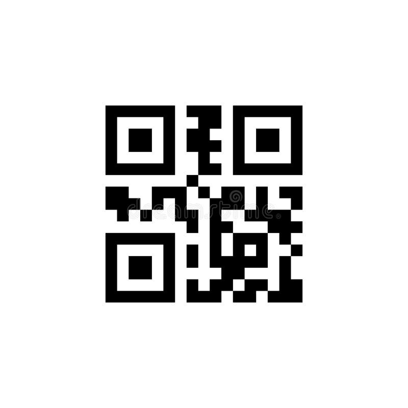 Black Qr Code Icon for Scanning with Mobile App. Stock Vector ... Black Qr Code Icon for Scanning with Mobile App. Stock Vector ...