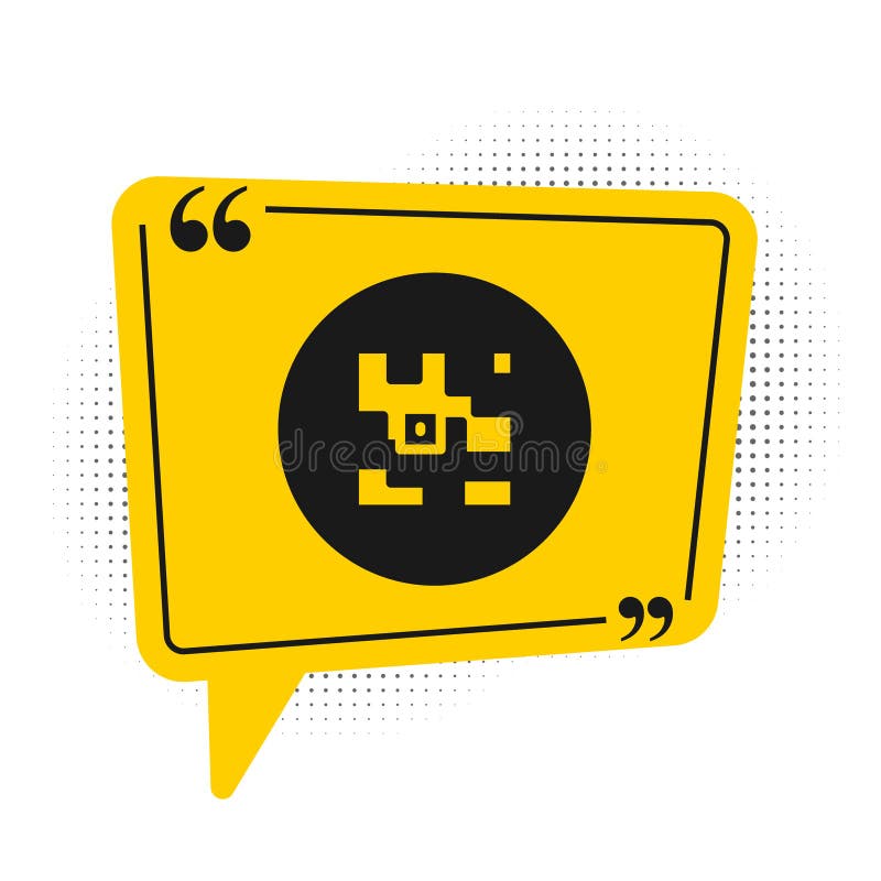 Black QR Code Sample for Smartphone Scanning Icon Isolated on White ...