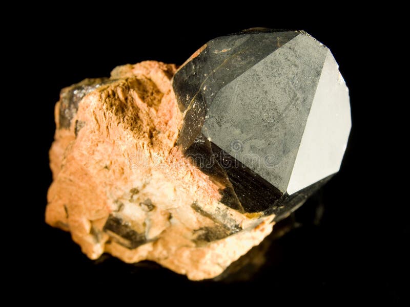 Black quartz crystal stock image. Image of silica, mineral - 29424925