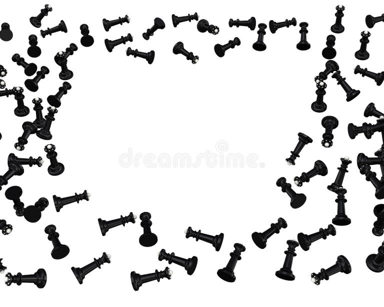 Black Queens in the Shape of a Frame Stock Illustration - Illustration ...