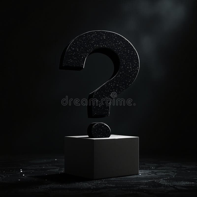 Black Question Mark on Box Delivery Stock Illustration - Illustration ...