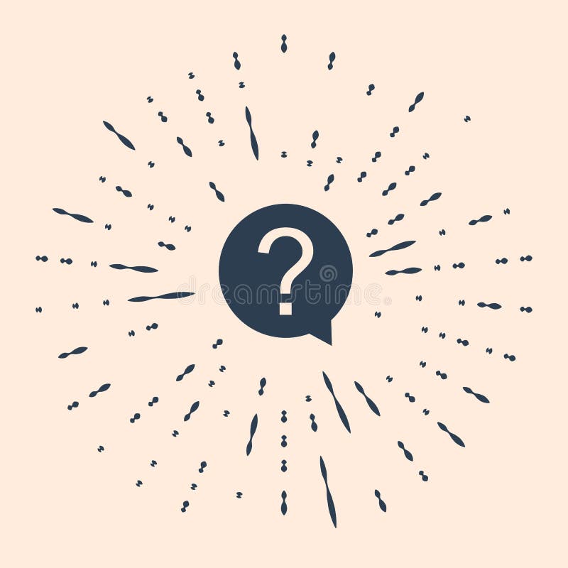 Black Question Mark in Circle Icon Isolated on Beige Background. Hazard ...