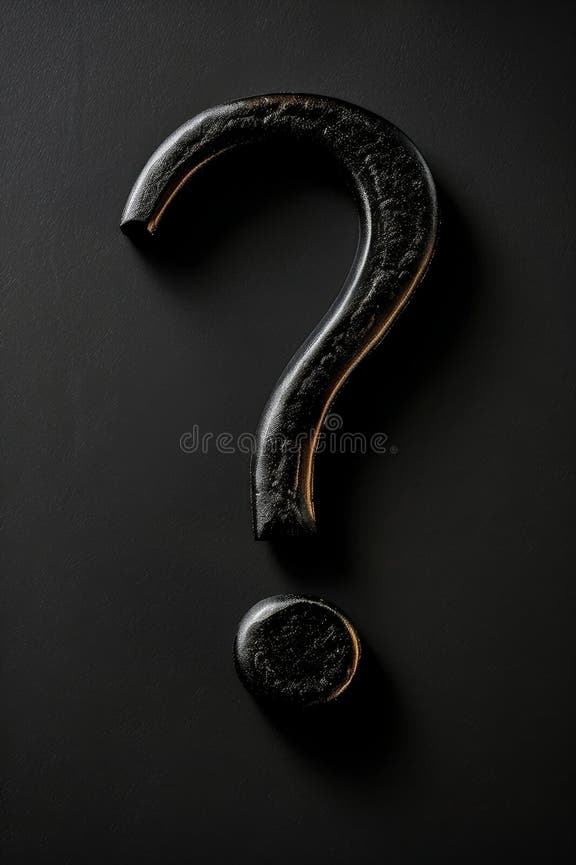 Black Question Mark on Dark Background Stock Illustration ...