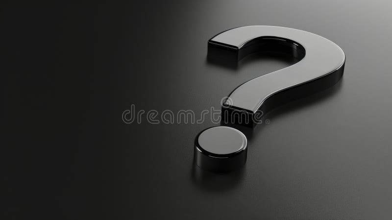 Black Question Mark on Dark Background Stock Illustration ...