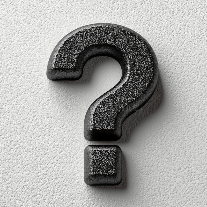 Black Question Mark on Grey Background, Minimalist Symbol for Queries ...