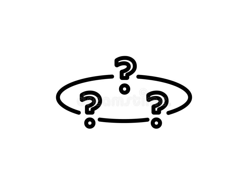 Black Question Mark Icon in Circular Arrangement for Uncertainty Stock ...