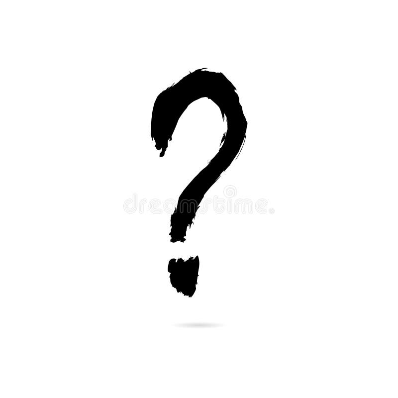 Black Question Mark Icon or Logo Stock Vector - Illustration of white ...