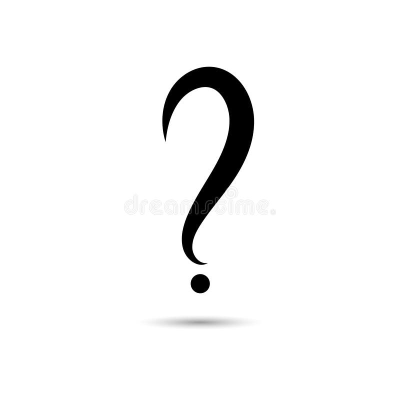 Black Question Mark Sign Icon, Illustration. Flat Design Style Stock ...