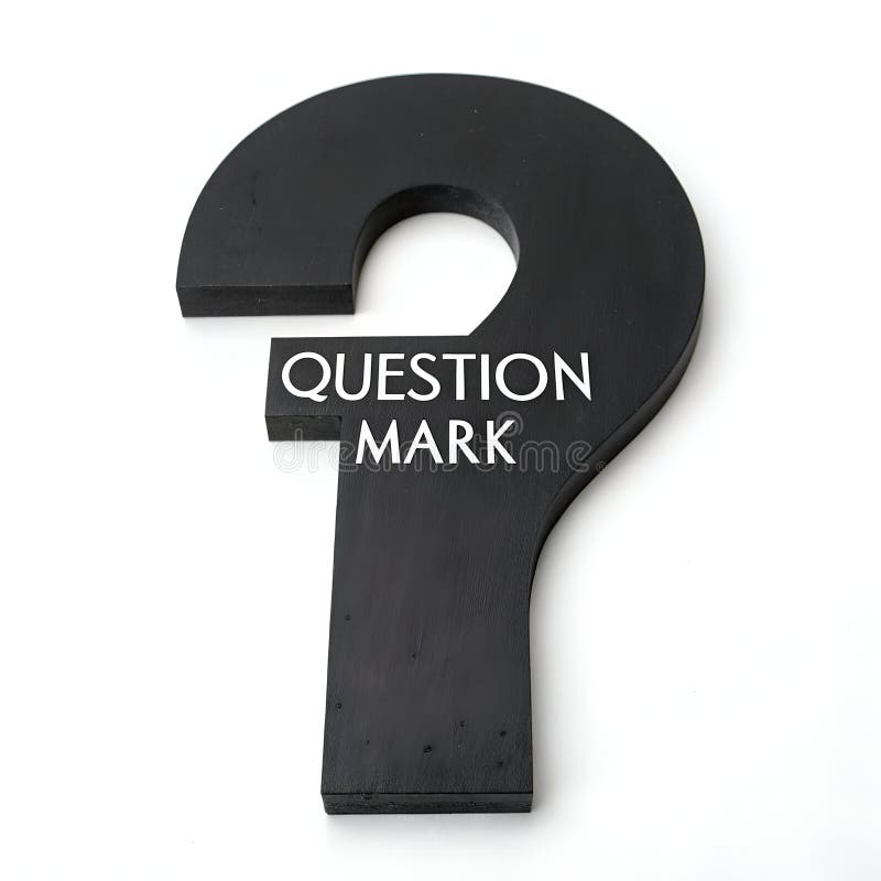 Black Question Mark Sign Isolated on White Background Stock ...