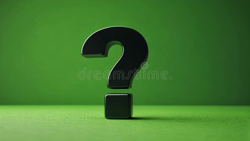 Black Question Mark Standing on Green Screen Background Stock Video ...